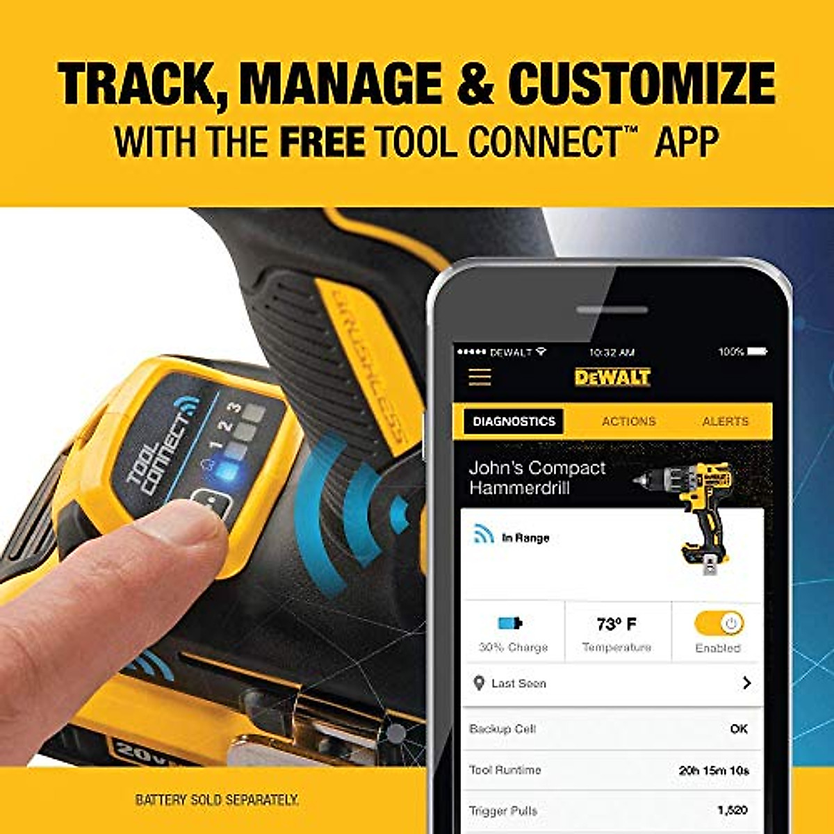 DEWALT DCD797B 20V Max* XR Tool Connect COMPACT Hammerdrill (Tool Only)