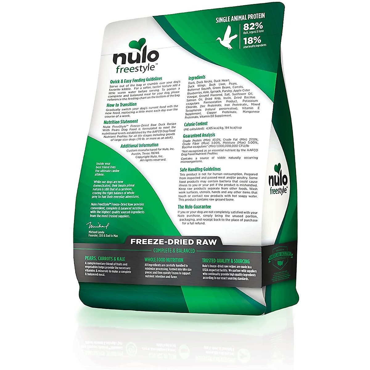Nulo Freestyle Freeze-Dried Raw, Ultra-Rich Grain-Free Dry Dog Food for All Breeds and Life Stages with BC30 Probiotic for Digestive and Immune Health