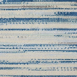 Nourison Jubilant Abstract Blue 3' x 5' Area Rug, Easy -Cleaning, Non Shedding, Bed Room, Living Room, Dining Room, Kitchen (3x5)