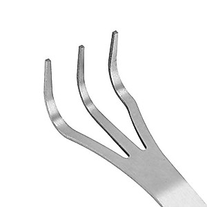 GOTOTOP Bonsai Rake Lightweight 3-Prong Stainless Steel Root Rake Loosen Soil Bonsai Tree Toool with Ergonomic Handle for Outdoor