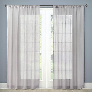 Threshold, One Sheer Curtain Panel, Gray Linen, 54"W x 84"L