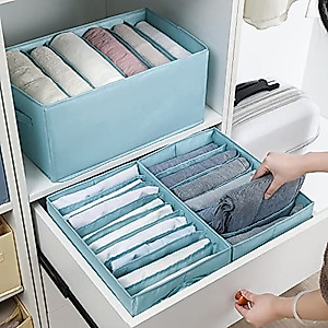 3 PCS Wardrobe Clothes Organizer,Clothing Storage Bins,Closet Organizer,Drawer Organizers for Clothing,Foldable Closet Clothes Divider for Pant Towel Scarf Sweater Sweatshirt Baby