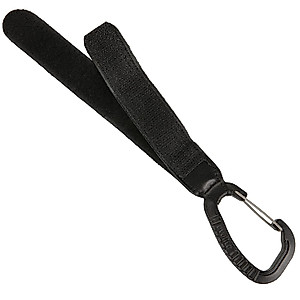 Genuine Leather Stroller Hook by Motheric - baby stroller leather hooks, stroller hooks for diaper bags, Leather Stroller Clips - 2Pcs - stroller bag hook - Black