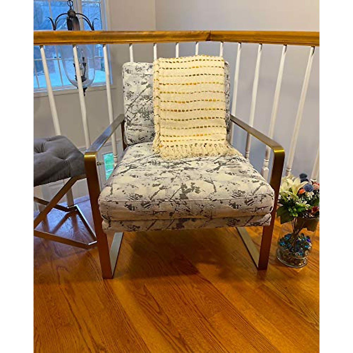 LR Home Soft Luxury Handmade Boho Striped Throw Blanket with Fringe 50" x 60"