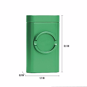 VICKDGE Portable Grinder Container Box, Large Capacity Storage Box with Magnetic Lid, Best Travel Kit, Green