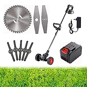 Weed Eater String Battery Powered,Weed Wacker Battery Powered Add Brush Cutter Blade,Lawn Edger Yard Tools Grass Cutter Craftsman Hedge Trimmer Cordless