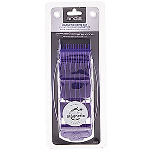 Andis Nano-silver Magnetic Attachment 5 Combs, Small Sizes, 6", 8", 4", 3/8", 2"