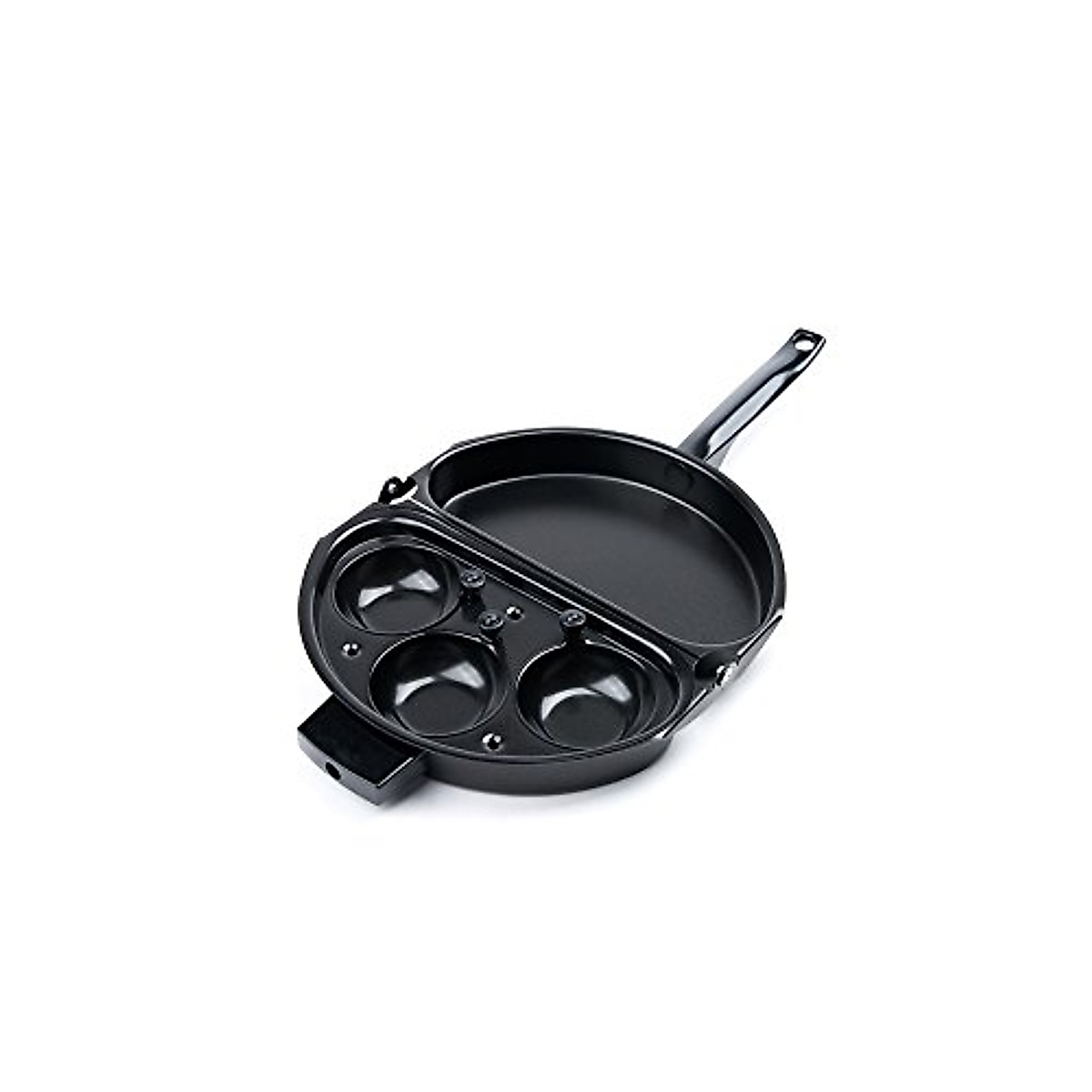Fox Run Non-Stick Omelette Pan with Egg Poacher Set, 11.25 x 9.5 x 2.5 inches, Metallic