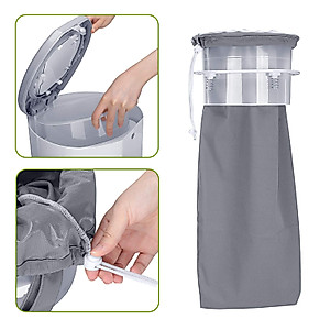 Teamoy Pail Liner for Cloth Diaper(Pack of 3), Reusable Diaper Pail Wet Bag with Drawstring, Fits for Dekor, Ubbi Diaper Pails, Gray +Gray Arrows +Black Arrows