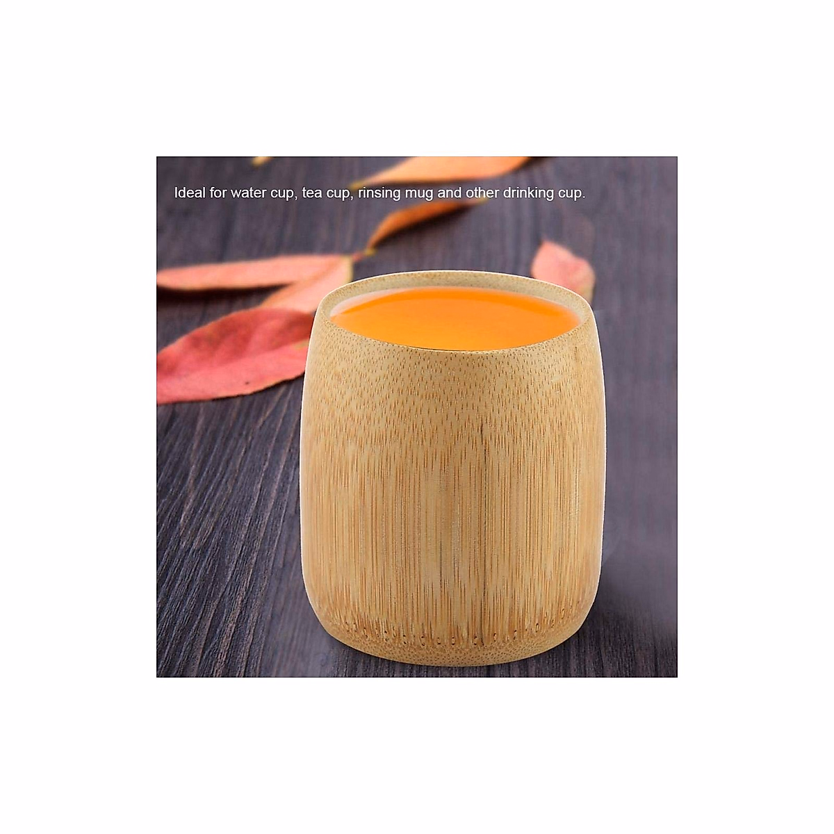 NITRIP Natural Pure Bamboo Tea Cup Handmade No Paint Eco-Friendly Home Water Cups(M)