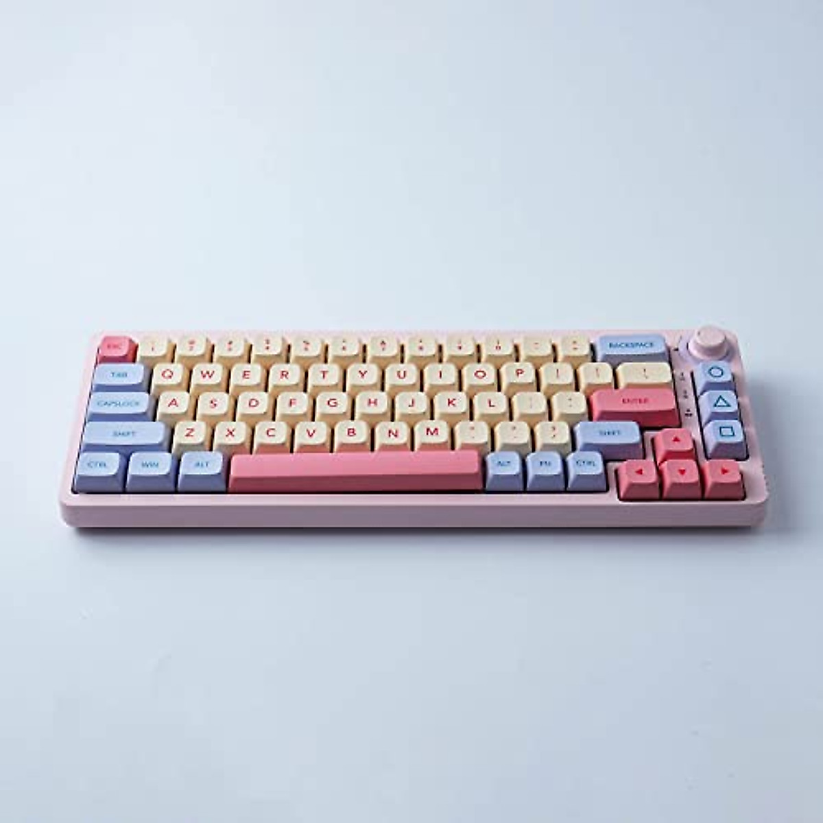 Hyekit PBT Keycaps 132 Keys Marshmallow Keycaps Dye-Sublimation Cute Keycaps XDA Profile Custom Keycaps for Cherry Gateron MX Switches Mechanical Keyboards