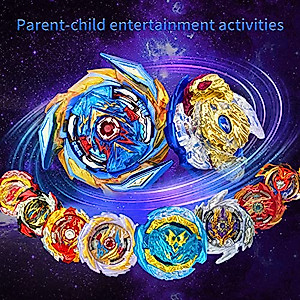 BeyBtatle Battling Top Burst Gyro Toy Set Combat Battling Game 10 Spinning Tops 1 St. Sword Ver Launcher + 2 bidirectional launchers with Portable Storage Box Gift for Kids Children Boys Ages 6+