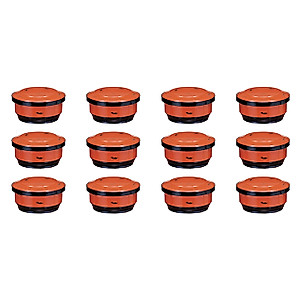 JapanBargain 2072, Rice Serving Bowl with Lid and Rice Paddle Scoop Japanese Ohitsu Chinese Asian Restaurant Rice Container for 2-3 Serving, Red, Small, Pack of 12