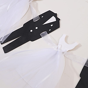 Bridal Shower Decoration Wedding Banners - Core Decorations for the Bride and Groom, Engagement Party Table Decorations, Wedding Dress Selection, Bridal Shower Decorations.Bride to Be Chair Banner, Bridal Shower Decoration (Bride and groom)