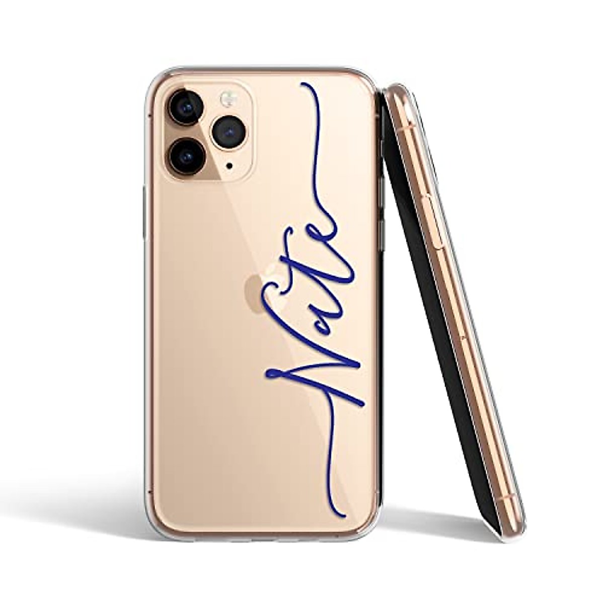 Case Charming Clear Case Personalized Name for iPhone 14 Pro Max 13 mini 12 11 XS XR X 10S 10R 10 8 Plus 7 SE Custom Handwriting Style Slim Flexible Soft Tpu Cover