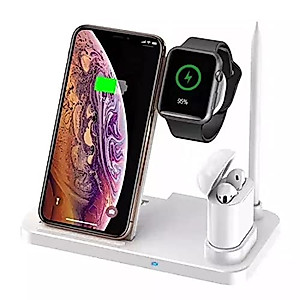 Xagross Desktop Fast Wireless Charging Station 4 in 1 for Phone/Watch/Airpods/Apple Pencil (Back)