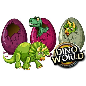 JA-RU Magic Grow Growing Dinosaur Toy (1 Egg Assorted) Surprise Hatching Dino Eggs in Water for Kids. Jurassic Party Favors Easter Basket Stuffers Pinata Fillers. 312-1A