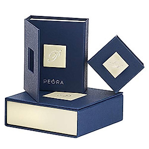 PEORA Aquamarine Pendant Necklace for Women 925 Sterling Silver, Open Infinity Solitaire, Natural Gemstone Birthstone, 0.75 Carat Oval Shape 7x5mm, with 18 Inch Chain