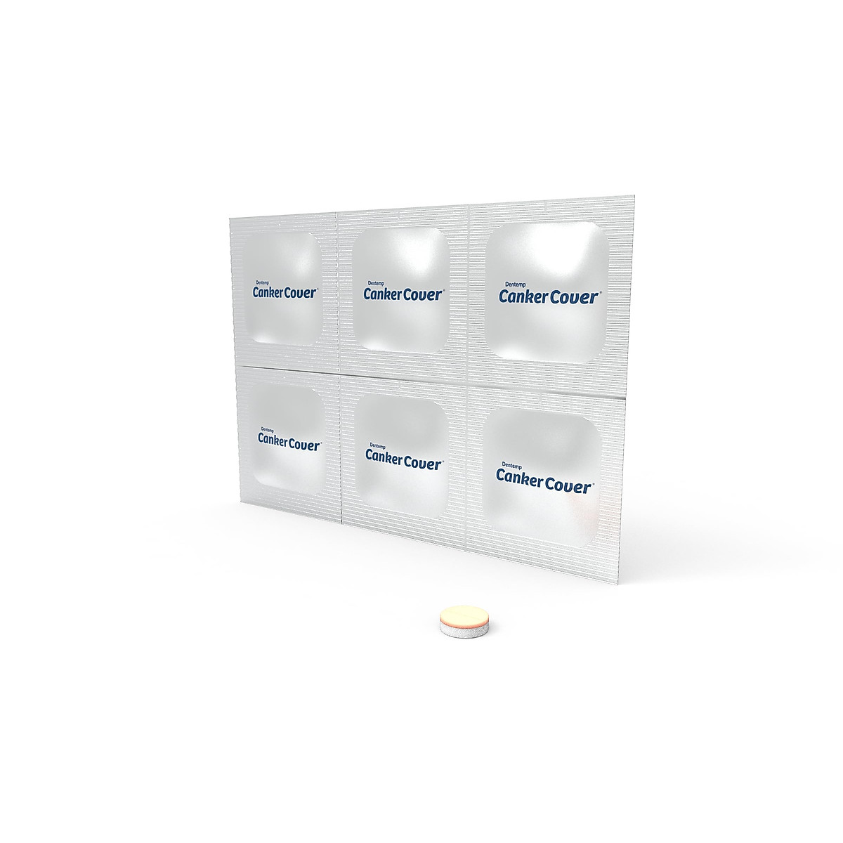 Dentemp Canker Cover - Canker Sore Medicine Pain Reliever (6 Counts) - Canker Sore Treatment to Relieve Canker Pain, Mouth Sores & Mouth Irritation - Fast Acting Canker Sore Relief Tablets for Adults