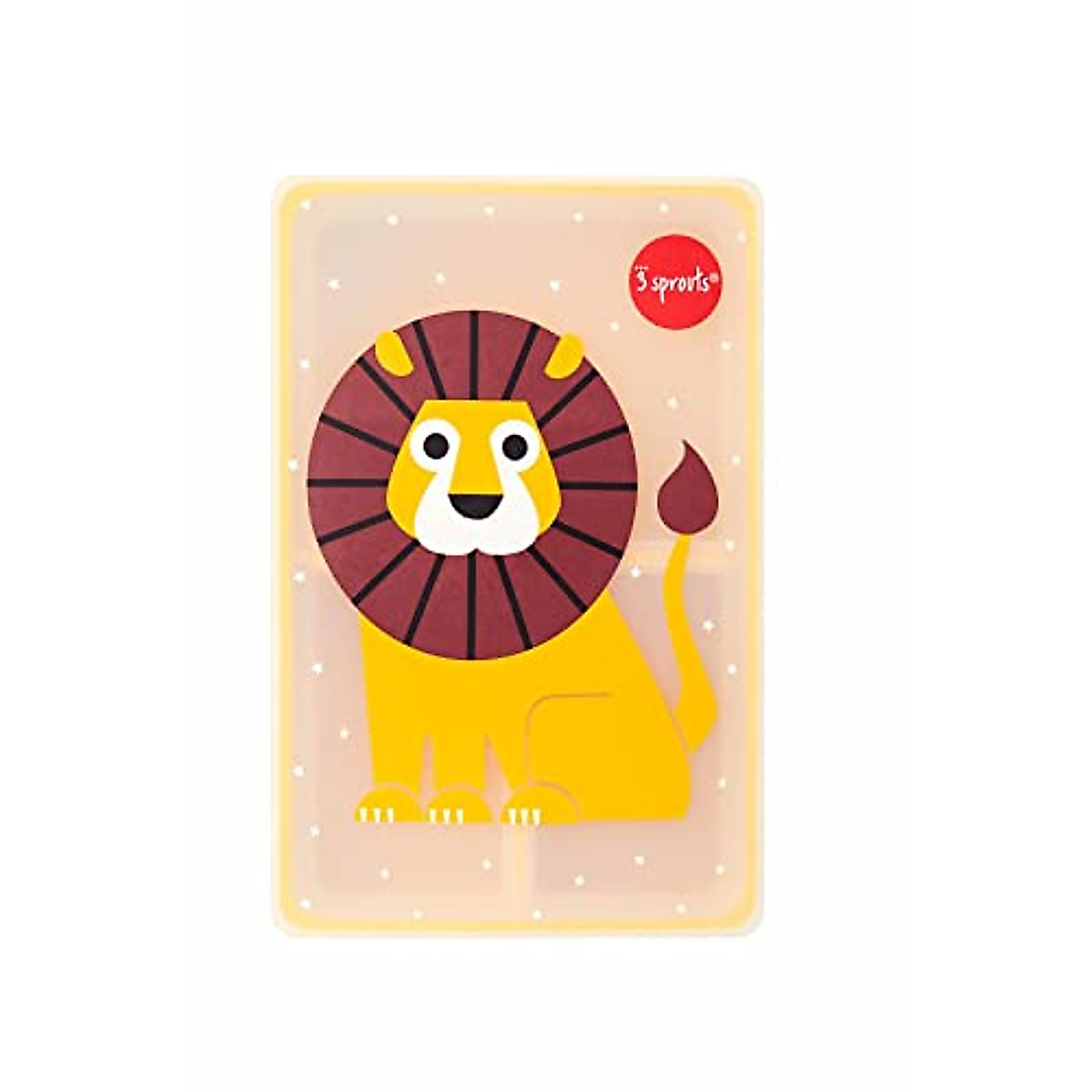 3 Sprouts Silicone Bento Box - Leakproof Lunch Container - Lion