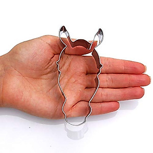 Horse Head Farm Animal Cookie Cutter, Premium Food-Grade Stainless Steel, Dishwasher Safe (Horse Head)