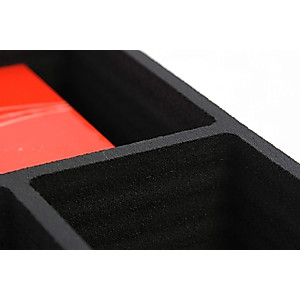 Polar Whale 5 pc Drawer Organizer Set (Compatible with Ikea Alex) Tray Waterproof for Office Home Dorm 11.5x14.5 Inches Spacious Compartments Black Extra Deep Pockets (Inserts only)