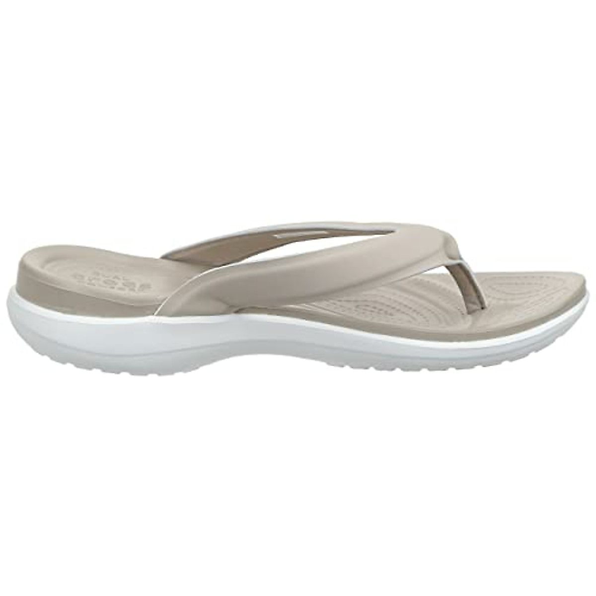 Crocs Capri V Sporty Flip Flops | Sandals for Women, Cobblestone, 11