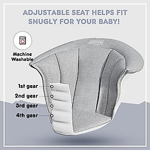 HARPPA Foldable Baby Walker, Sit to Stand Activity Center with Wheels, Seat and Height Adjustable (White)