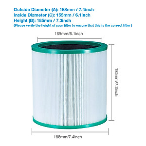 Housmile LV-H132 True HEPA and Activated Carbon Filters Set 3-in-1 Nylon Pre-Filter Compatible With Levoit LV-H132, LV-H132-RF - Pack of 2