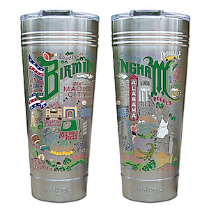 Catstudio Birmingham Thermal Tumbler | Triple Wall Insulation With Non Slip Bottom | Great Travel Cup for Water, Coffee, Tea, or Smoothies