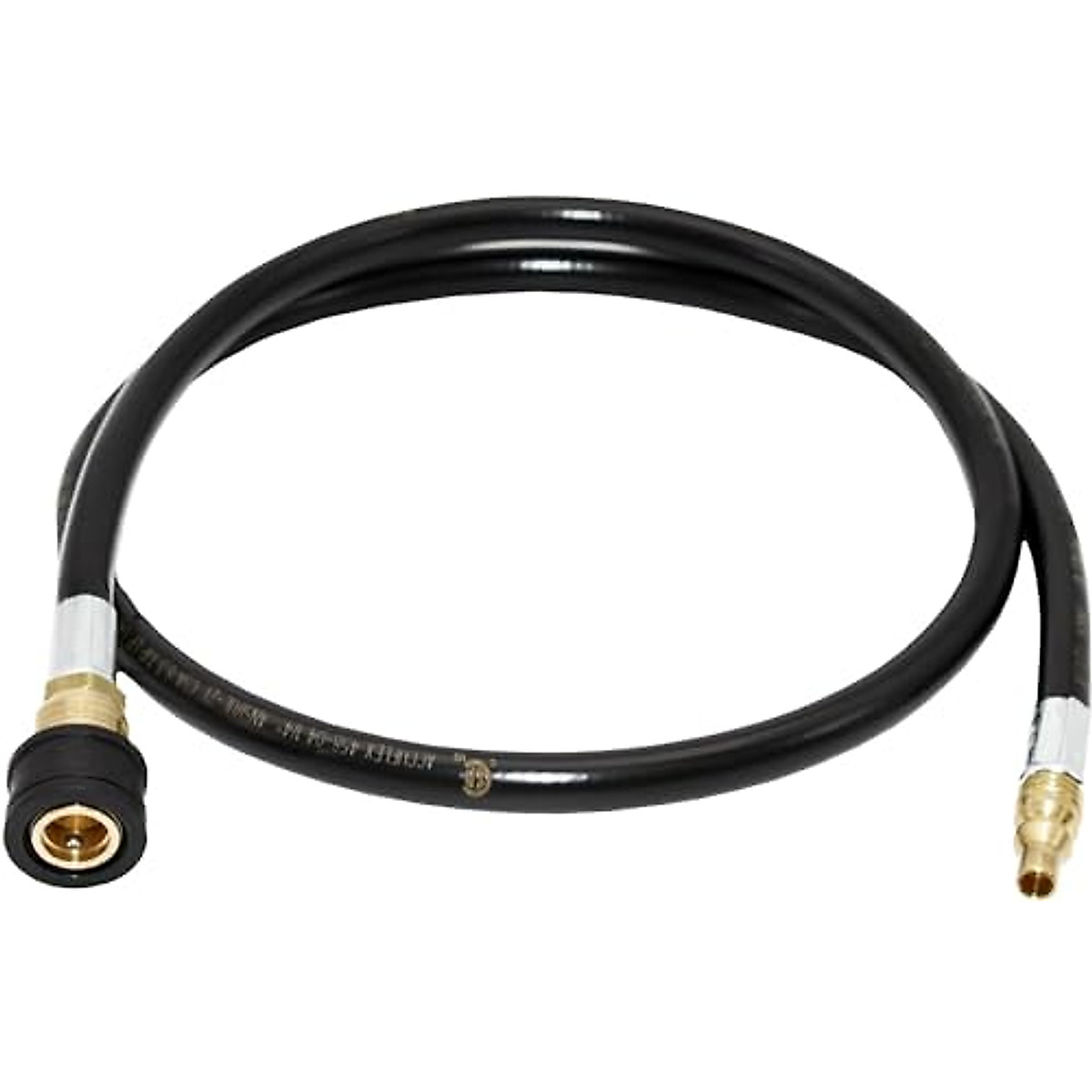 Flame King RV Or Trailer Mounted BBQ - Motorhome Gas Grill - 214 Sq Inch Cooking Surface - Adjustable Flame Controller & 48 Inch Quick Connect Hose