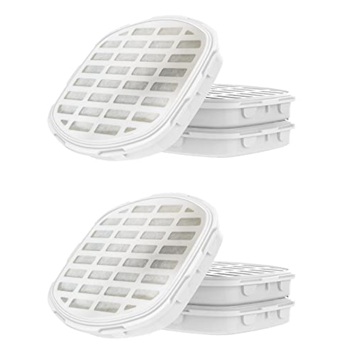 DOGNESS Pet Water Fountain 1L Filter, Healthy and Hygienic Drinking Fountain Super Quiet Flower Automatic Electric Water Bowl for Dogs, Cats, Birds (1L Filters - 6 Pieces)