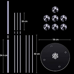 LANGXUN 4 Set 28" Height Table Balloon Stand Kit for Birthday Party Decorations and Wedding Decorations, Happy Birthday Balloons Decorations for Party and Christmas Balloon Decorations (4 Pack)