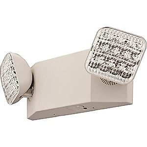 Lithonia Lighting EU2C M6 Emergency Light with 2 LED Lamps, Square, Ivory White