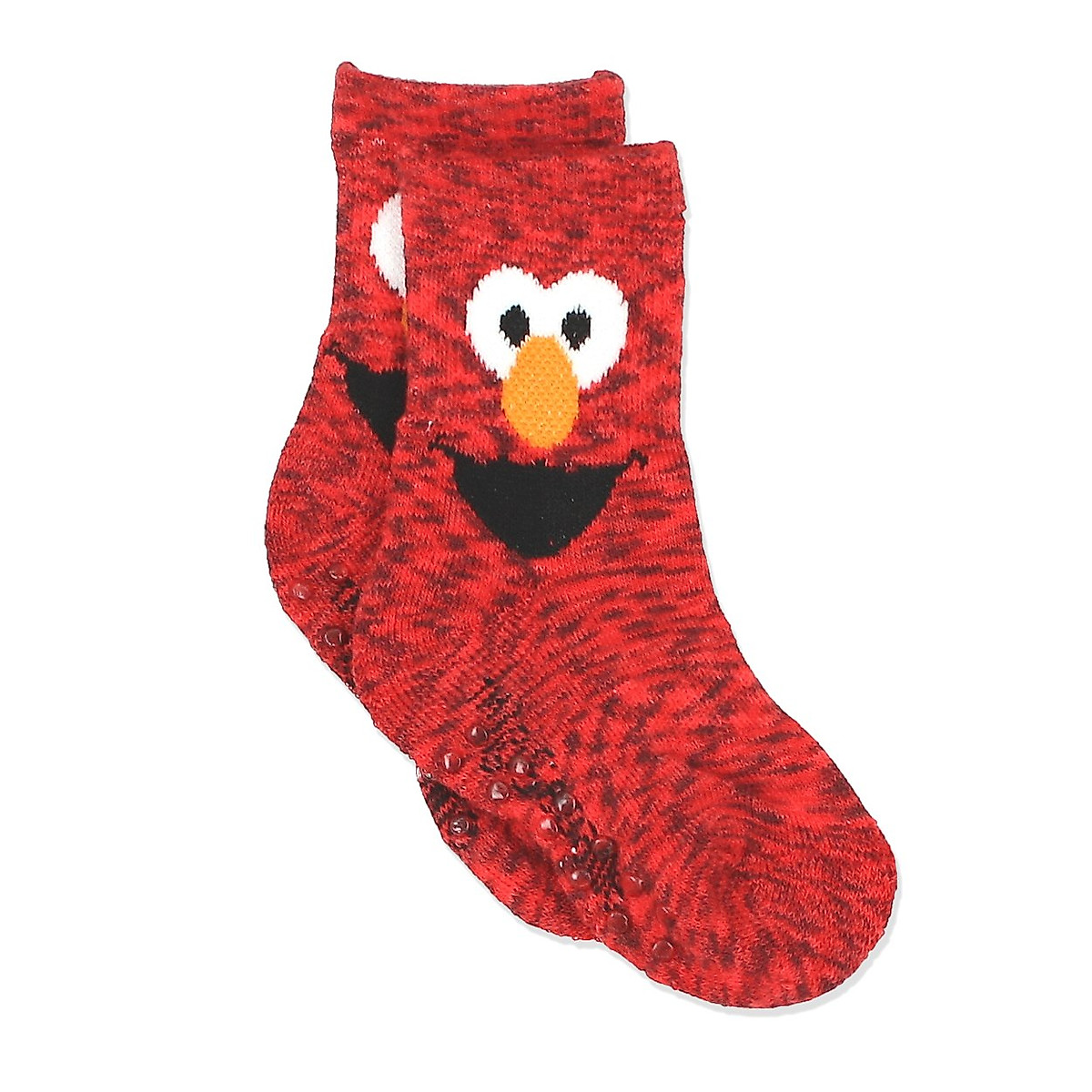 Sesame Street Elmo Boys Girls Multi Pack Crew Socks with Grippers (2-3T, Abby Zoe 6 pk)