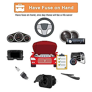 Chanzon Micro Low Profile Mini Blade Fuse Assortment Kit Box (5A 7.5A 10A 15A 20A 25A 30A) for Auto Car Truck RV Automotive Motor Boat Replacement 50pcs