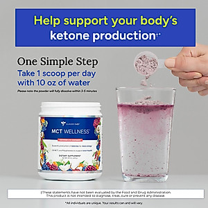 Gundry MD MCT Wellness Powder to Support Energy, Ketone Production and Brain Health, Keto Friendly, Sugar Free (30 Servings) (Watermelon Lemonade)