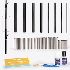 Fishing Rod Repair Kit Complete, Easy&Quick Approach to Repair Broken Fishing Pole with Epoxy Glue