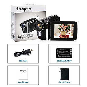 Video Camera Camcorder, Digital Video Camera for Kids, 1080P 36MP Vlogging Camera for YouTube, 2.8 inch Flip Screen Recording Camera, Up to 128G SD Card(Not Included)