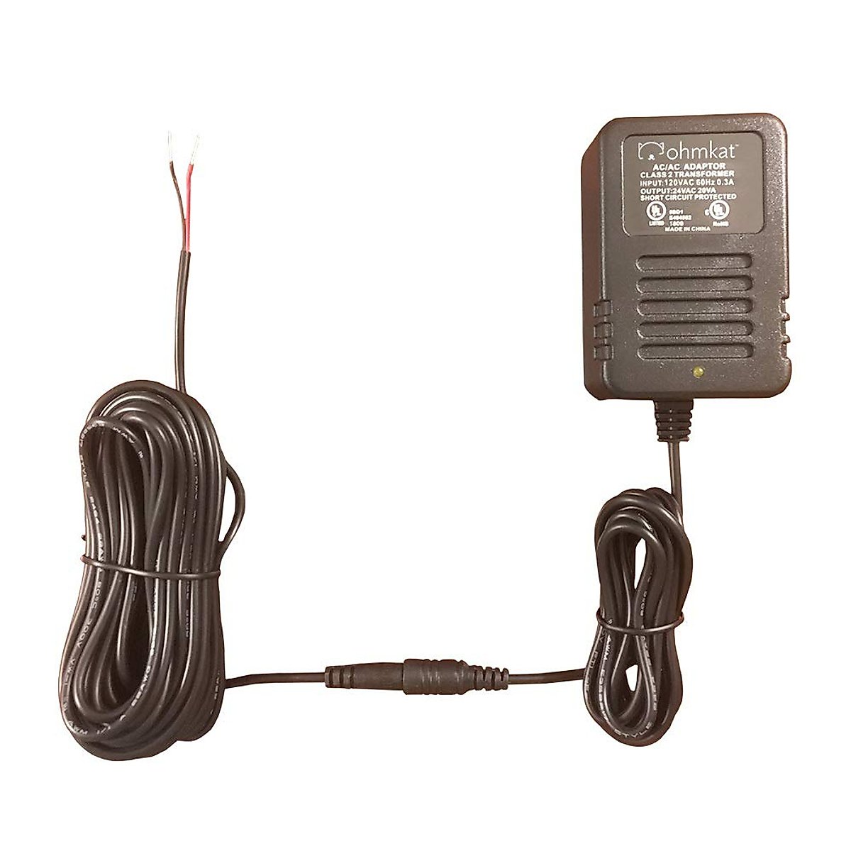 OhmKat Professional Grade Short Protected 24 Volt Power Supply - Compatible with Nest, Ecobee, Honeywell, Smart WiFi Thermostats and Smart Sprinkler Controllers