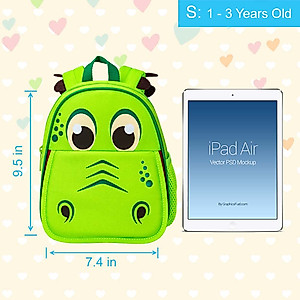 AGSDON Toddler Backpack with Leash, 9.5" Kids Butterfly Safety Leashes Removable Tether bookbag