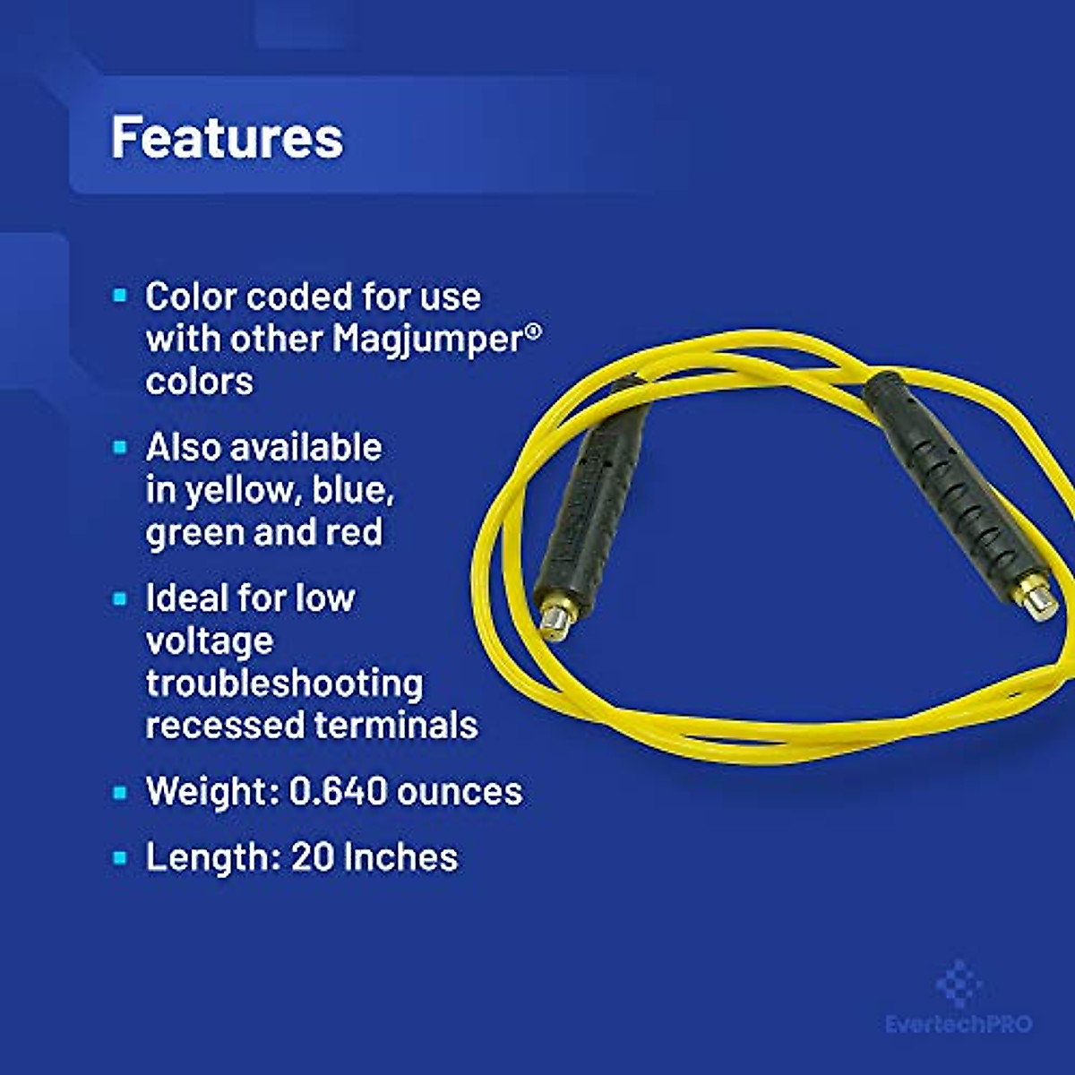 EvertechPRO MAG1BK Low Voltage Magnetic Jumper Black Replacement for Universal HVAC