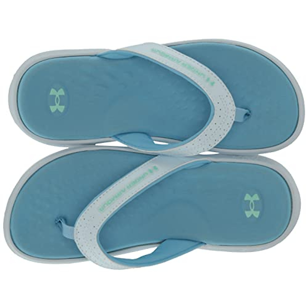 Under Armour Girls' Ignite Marbella Flip Flop, (400) Halogen Blue/Tonic/Green Breeze, 11K, US