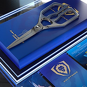 Dalstrong Professional Kitchen Scissors - 420J2 Japanese Stainless Steel - Ambidextrous Kitchen Shears - Detachable - Heavy Duty Sharp Blade - Vegetable, Meat, Pizza Scissors - Food Stain Resistant