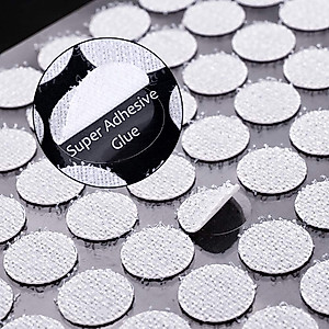 1008pcs Self Adhesive Dots ,2/5" 10mm Diameter Sticky Dots Back Coins Hook and Loop Tapes White Classroom Office Home