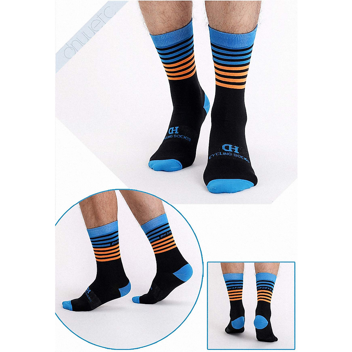 GuaziV Cycling Socks for Men & Women，Colorful Compression Hiking Socks Running Socks for Travelling, Walking, Climbing