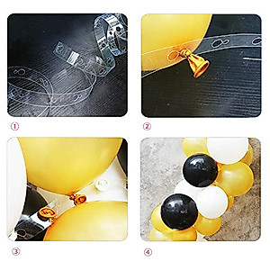Balloon Decorating Strip Kit for Arch Garland 2 Rolls 16 Feet,Balloon Tape Strip, with 2 Rolls Balloon Glue Point Dots Stickers,1 Pcs Tying Tool