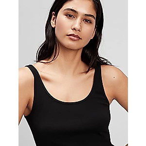 GAP Womens Favorite Tank Top Cami Shirt, True Black V2 2, Large US