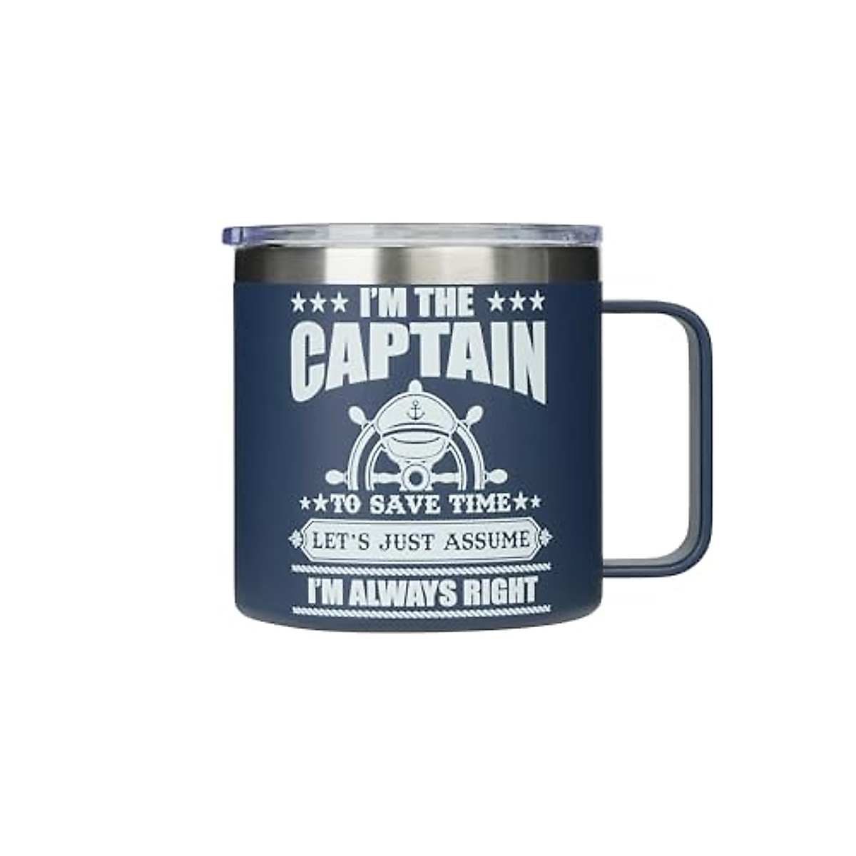 FROOBLEQUIRK 14 Oz Boating Tumbler – Captain & Boat Owner Gift, Nautical Accessories for Men, Pontoon Boater Gift, Funny Boat Lover Drinkware