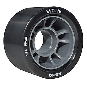Bont Skates - Evolve Roller Derby Skate Wheel - Indoor Roller Skate Wheels - Rollerskate Wheels - 88A 92A 95A 98A - Red Black Blue Purple (Blue 88A - Set of 4)